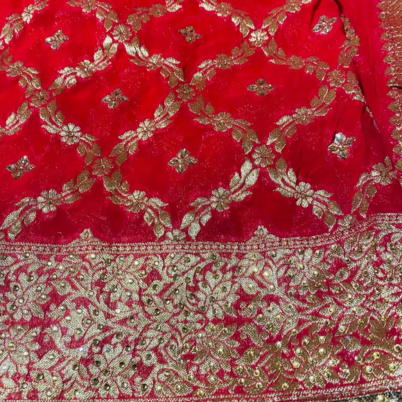 Dresses | Soft Katan Jorget Saree With Stone Work | Poshmark